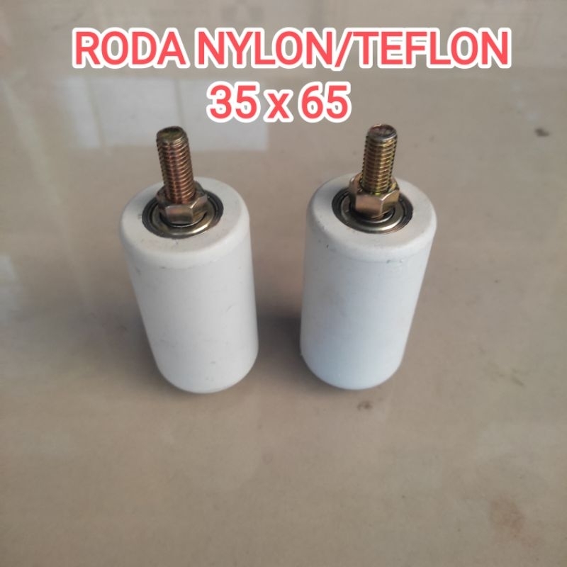 Jual RODA NYLON/TEFLON | ROLLER PINTU PAGAR | RODA NYLON UKURAN 35 X 65 ...