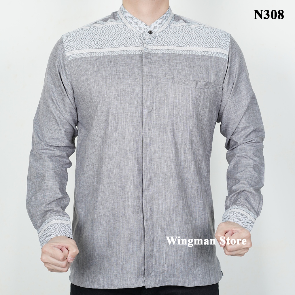 Jual Baju Koko Muslim Pria Songket Lengkap Lengan Panjang | Shopee ...