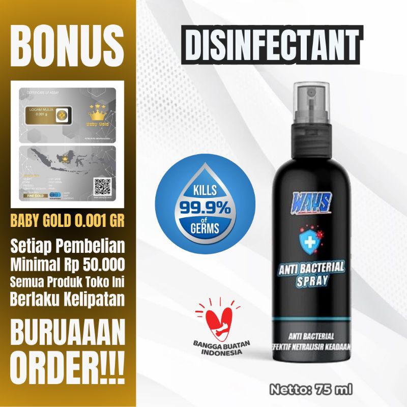 Jual Antiseptic Disinfectant Spray Cairan Semprot Sanitizer Anti ...