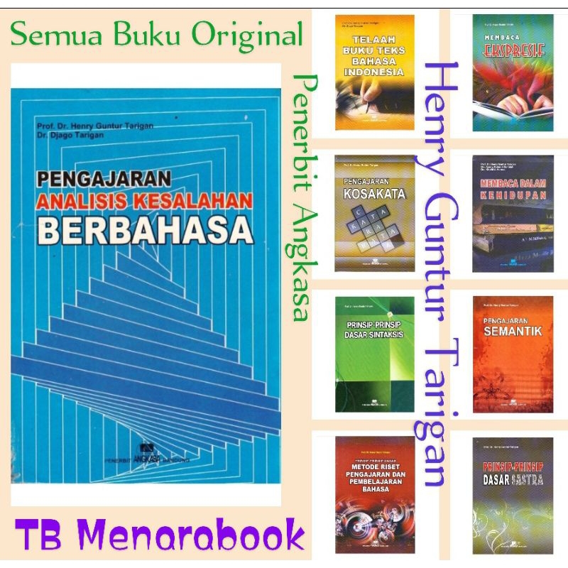 Jual Henry Guntur Tarigan, Buku Pembelajaran Bahasa, Semantik, Analisis Kesalahan, Prinsip ...