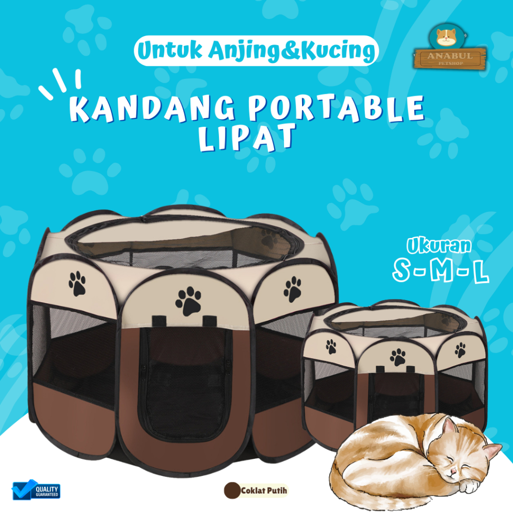 Jual [PROMO] KANDANG LIPAT KUCING ANJING PORTABLE TENDA LIPAT JUMBO ...