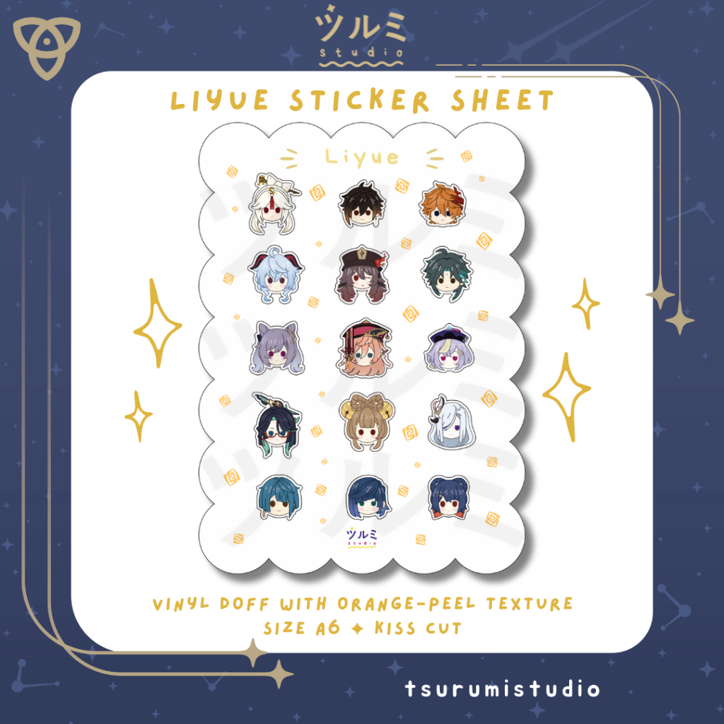 Jual Genshin Impact Regions Sticker Sheet: Mondstadt, Liyue, Inazuma ...