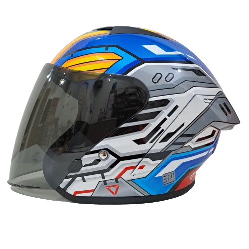 Jual Helm Dewasa Srz Helioz Robot Helm Half Face SNI setara ALV ULTRON ...