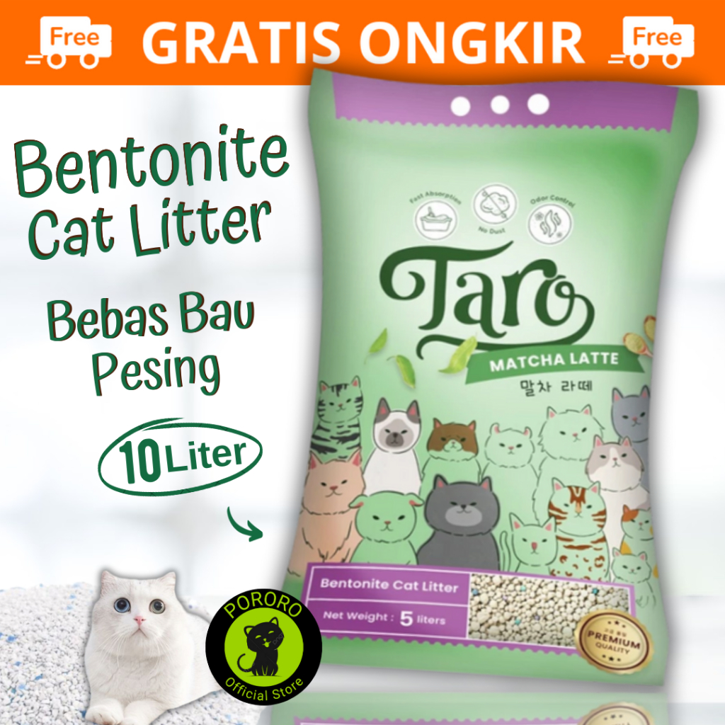 Jual Pasir Kucing Taro 10 Litter Cat Litter Bentonite Pasir Kucing ...
