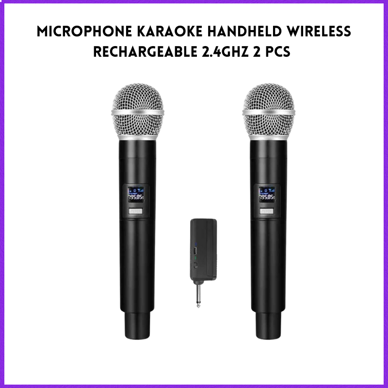 Jual COD Fradical Microphone Karaoke Handheld Wireless Rechargeable 2 ...