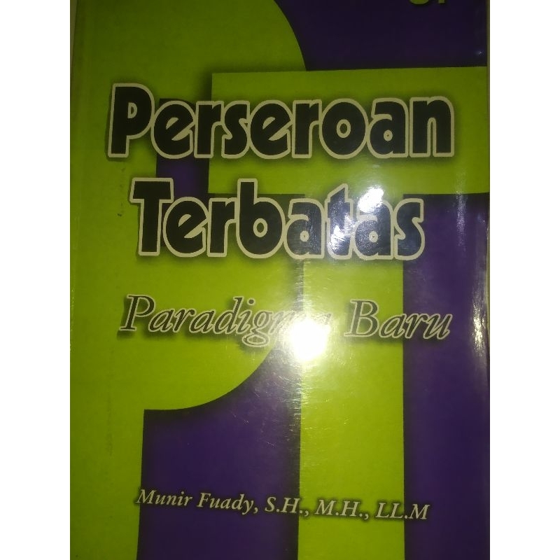 Jual Perseroan Terbatas Paradigma Baru Penulis : Munir Fuady Penerbit ...