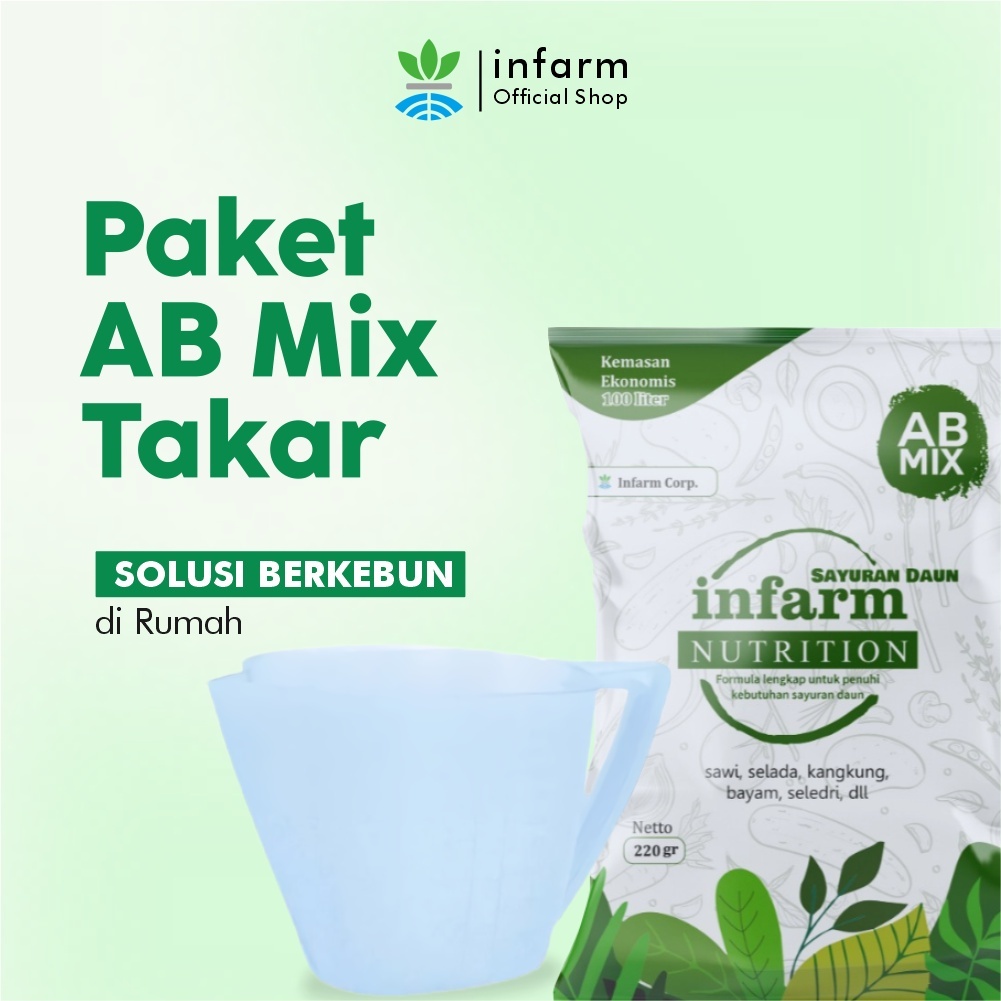 Jual INFARM - Paket Nutrisi Ab Mix + Gelas Ukur 500ml Foodgrade ...