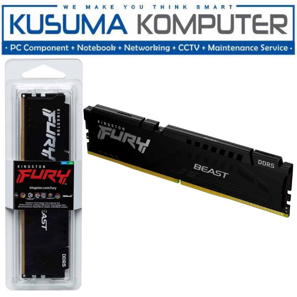 Jual RAM Kingston Fury Beast DDR5 4800MHz 16GB 1x16GB Single KF548C38BB-16 | Shopee Indonesia