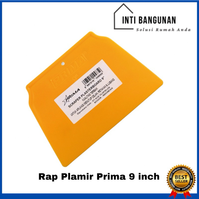Jual Scraper / Skrap Prima 9" 9 inch Rap Plamir Plastik PVC Kuning ...
