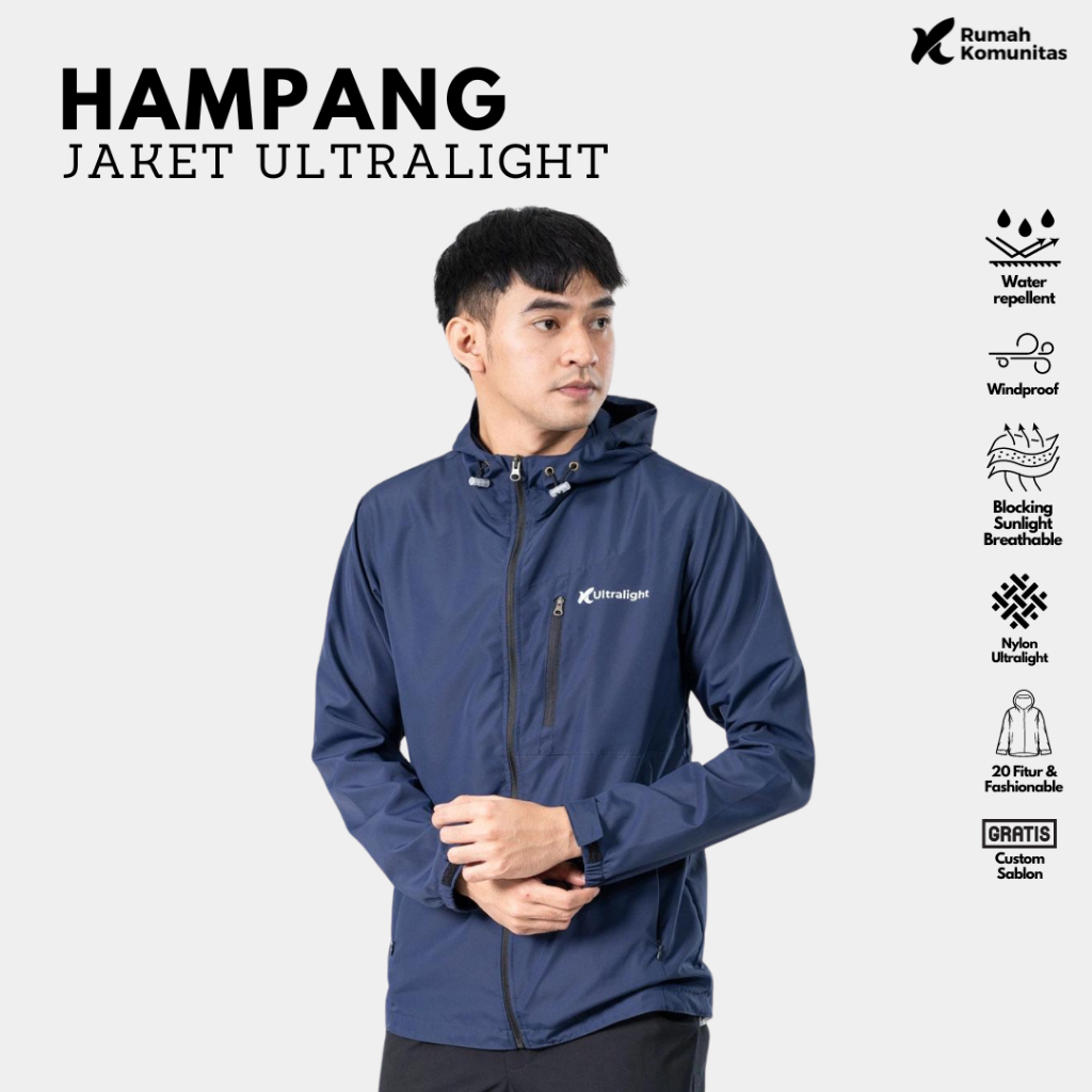 Jual JAKET ULTRALIGHT MULTIFUNGSI HAMPANG - RUNNING - OLAHRAGA - JAKET ...