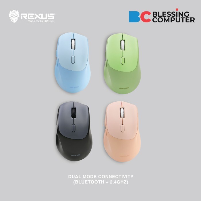 Jual MOUSE REXUS Office QB300 Dual Mode Wireless - Blue | Shopee Indonesia