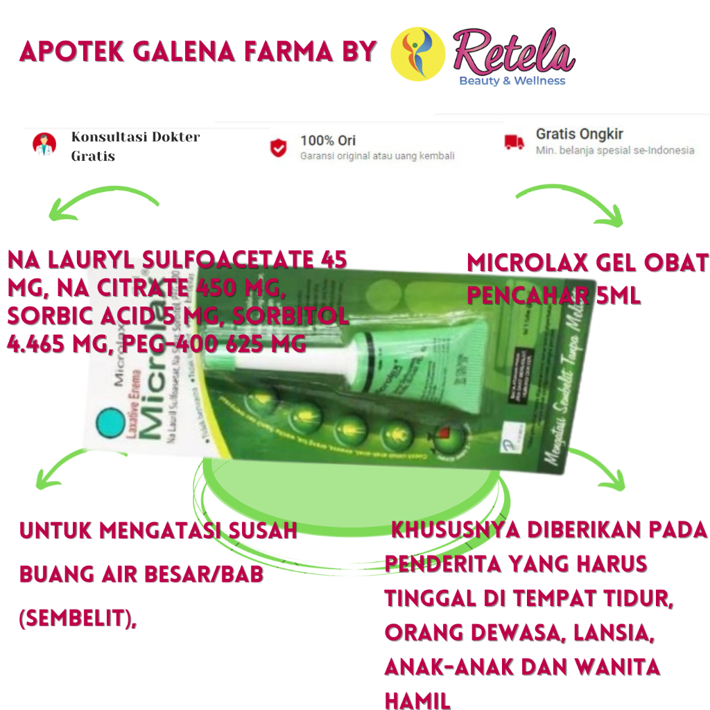 Jual MICROLAX GEL OBAT PENCAHAR 5ML | Shopee Indonesia
