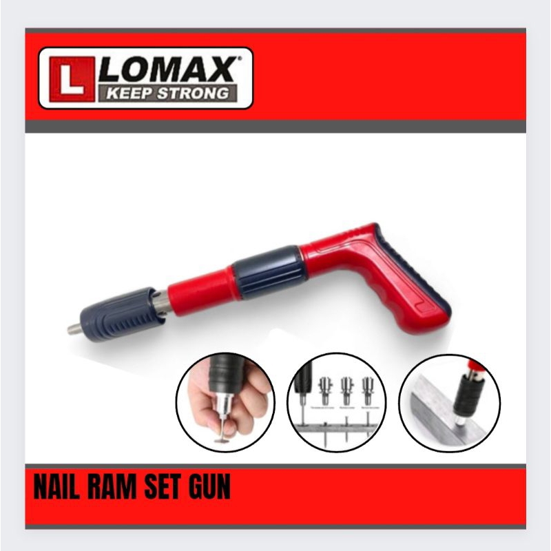 Jual Nail Ram Set Gun Alat Tembak Manual Paku Beton Besi Kayu Rivet Gun ...