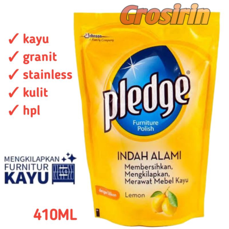 Jual pledge refill pengkilap furniture/pengkilap motor refill 410ml ...