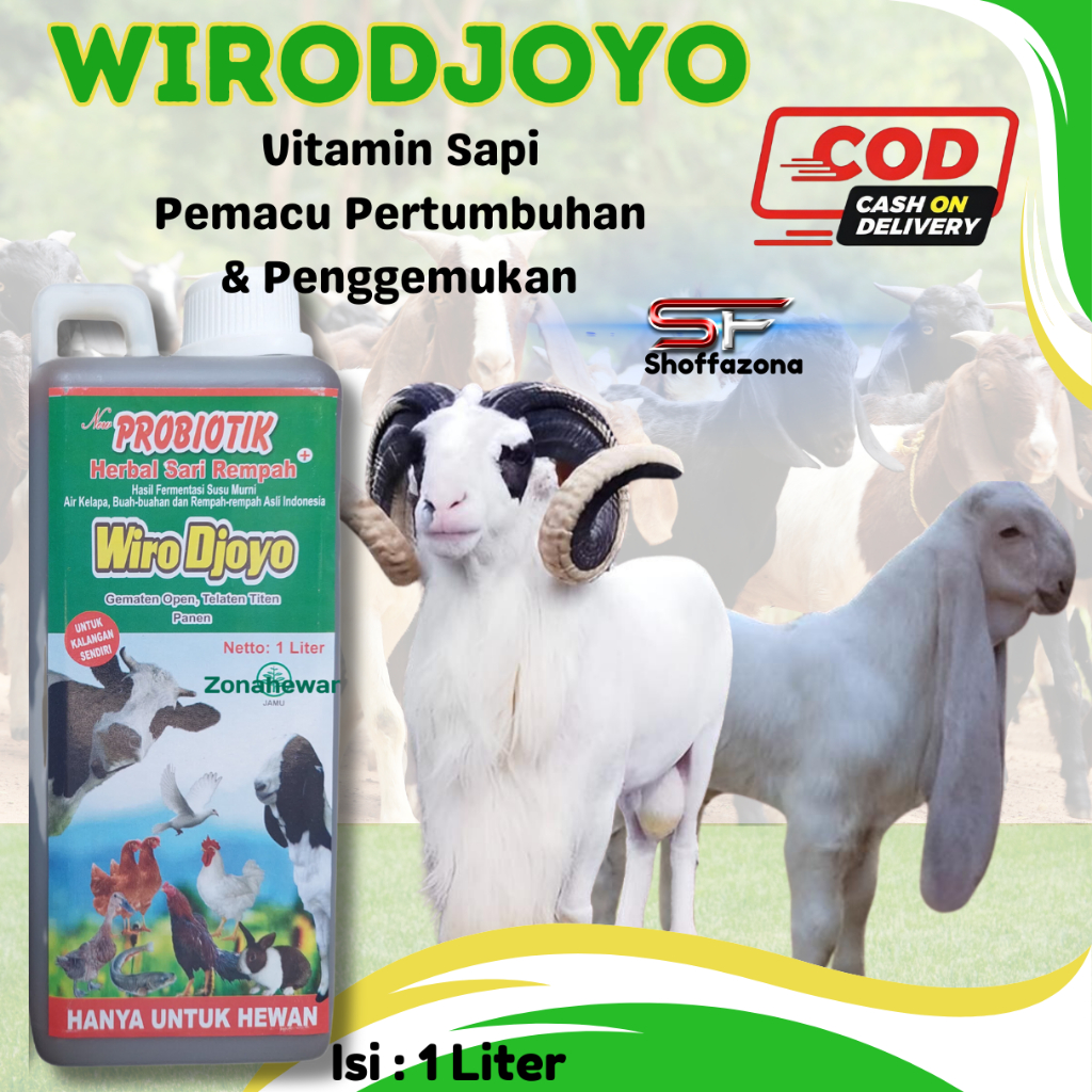 Jual Wirodjoyo Vitamin Kambing 1 Liter Pemacu Pertumbuhan dan ...