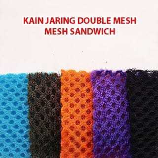 Jual Bahan Kain Jaring Jala Double Dobel Mesh / Mesh Sandwich Meteran ...