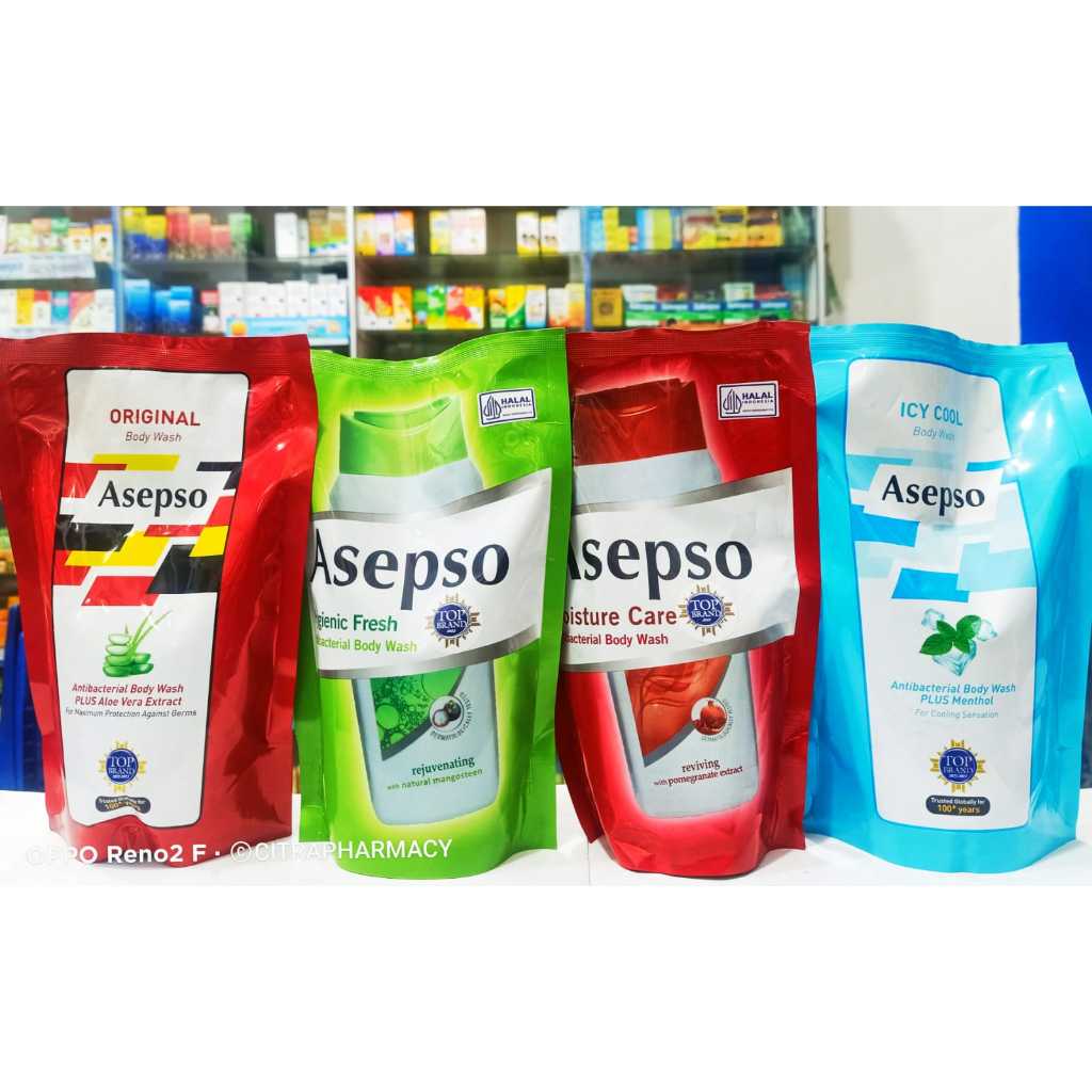 Jual Asepso 𝐁𝐨𝐝𝐲 𝐖𝐚𝐬𝐡 𝐑𝐄𝐅𝐈𝐋𝐋 𝟒𝟓𝟎𝐌𝐋 All Varian - Sabun Cair Antibacterial | Shopee Indonesia