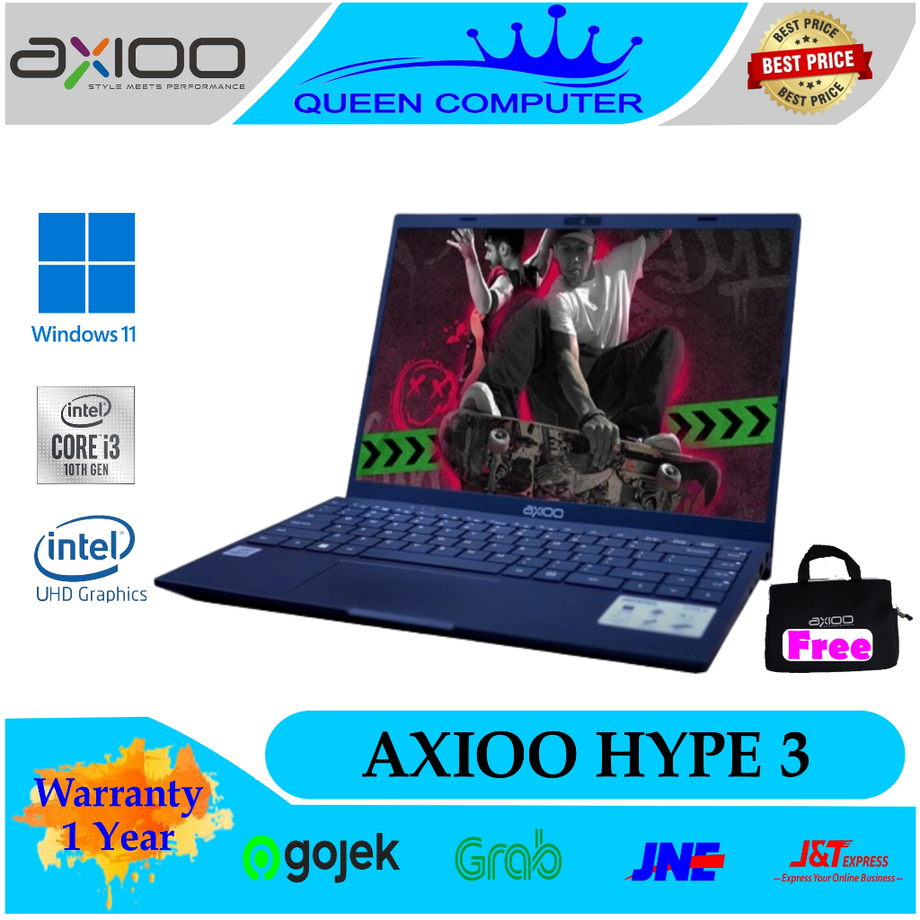 Jual Laptop Axioo MyBook Hype 3 Core i3-1005G1 8GB 256GB Win 11 DOS Blue | Shopee Indonesia