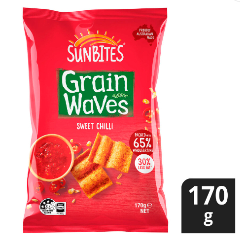 Jual Sunbites Grain Waves Chips Sweet Chilli | 170g | Shopee Indonesia