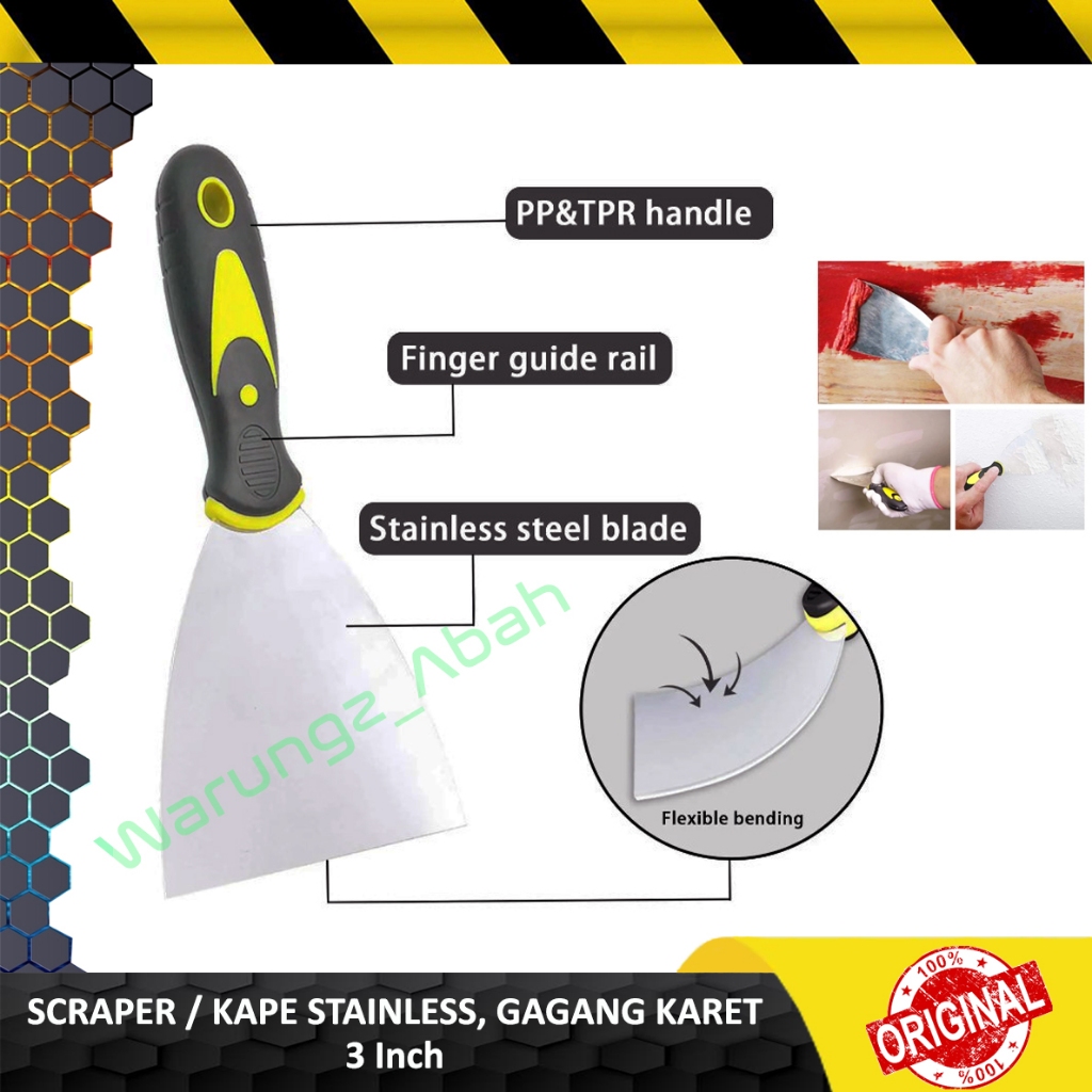 Jual PLAT SPATULA ALAT SCRAPER SCRAP PISAU PISO KAPE KAPI PLAT BESI ...