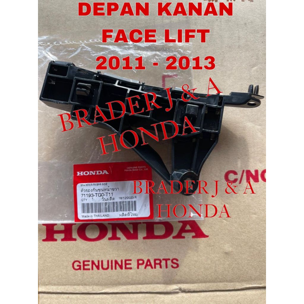 Jual BRACKET BEMPER DUDUKAN SPACER BUMPER DEPAN JAZZ GE8 TYPE S RS 2008 ...