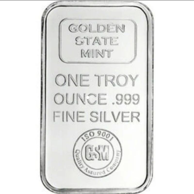 Jual Perak Batangan Golden State Mint- 1 oz silver bar | Shopee Indonesia
