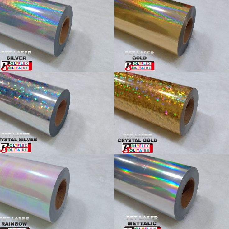 Jual Ready Stok Polyflex Pet Laser Mettalic Hologram Spectrum Made In Korea | Shopee Indonesia
