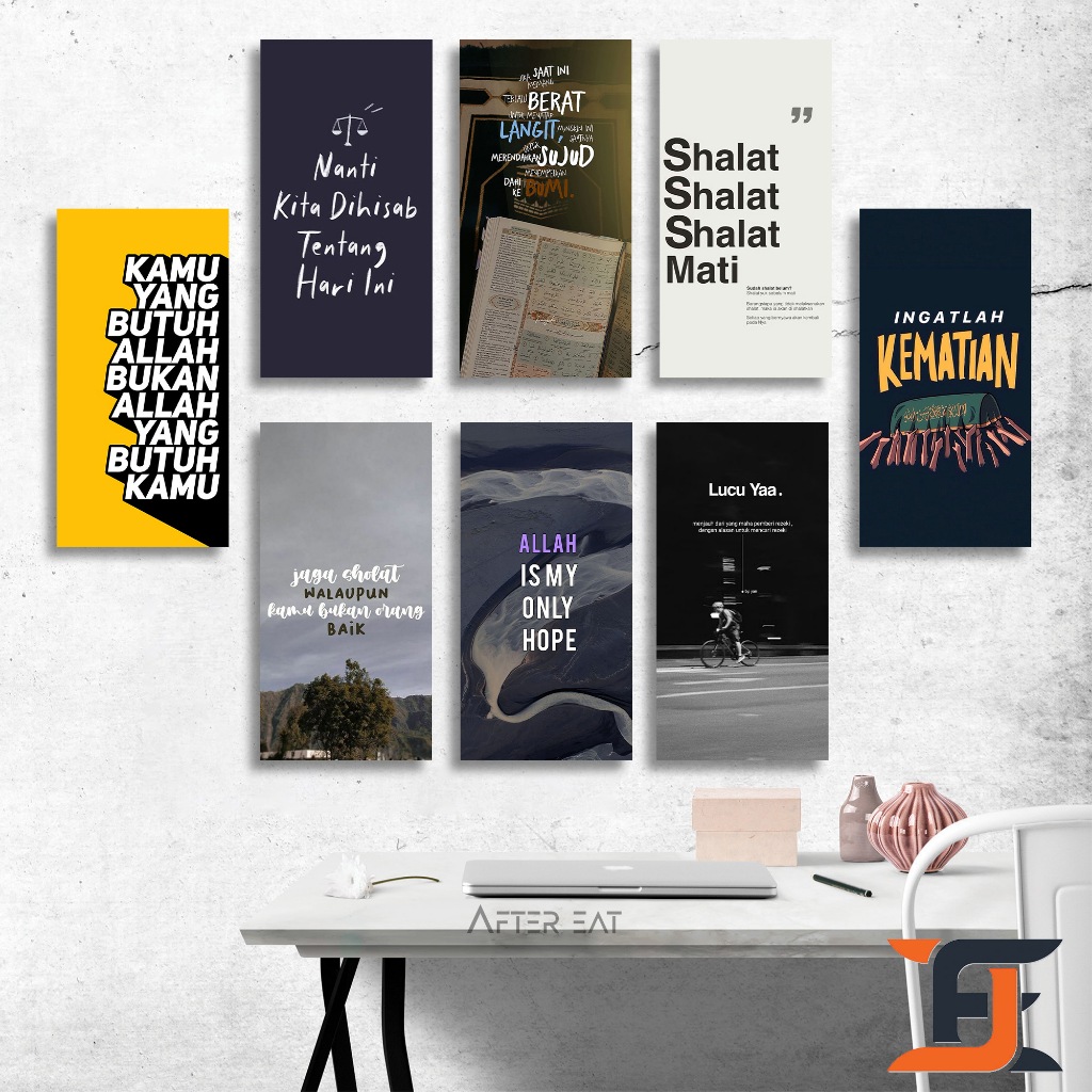 Jual AFTEREAT HIASAN DINDING QUOTE POSTER ISLAMI (10x20) HIASAN KAMAR ...