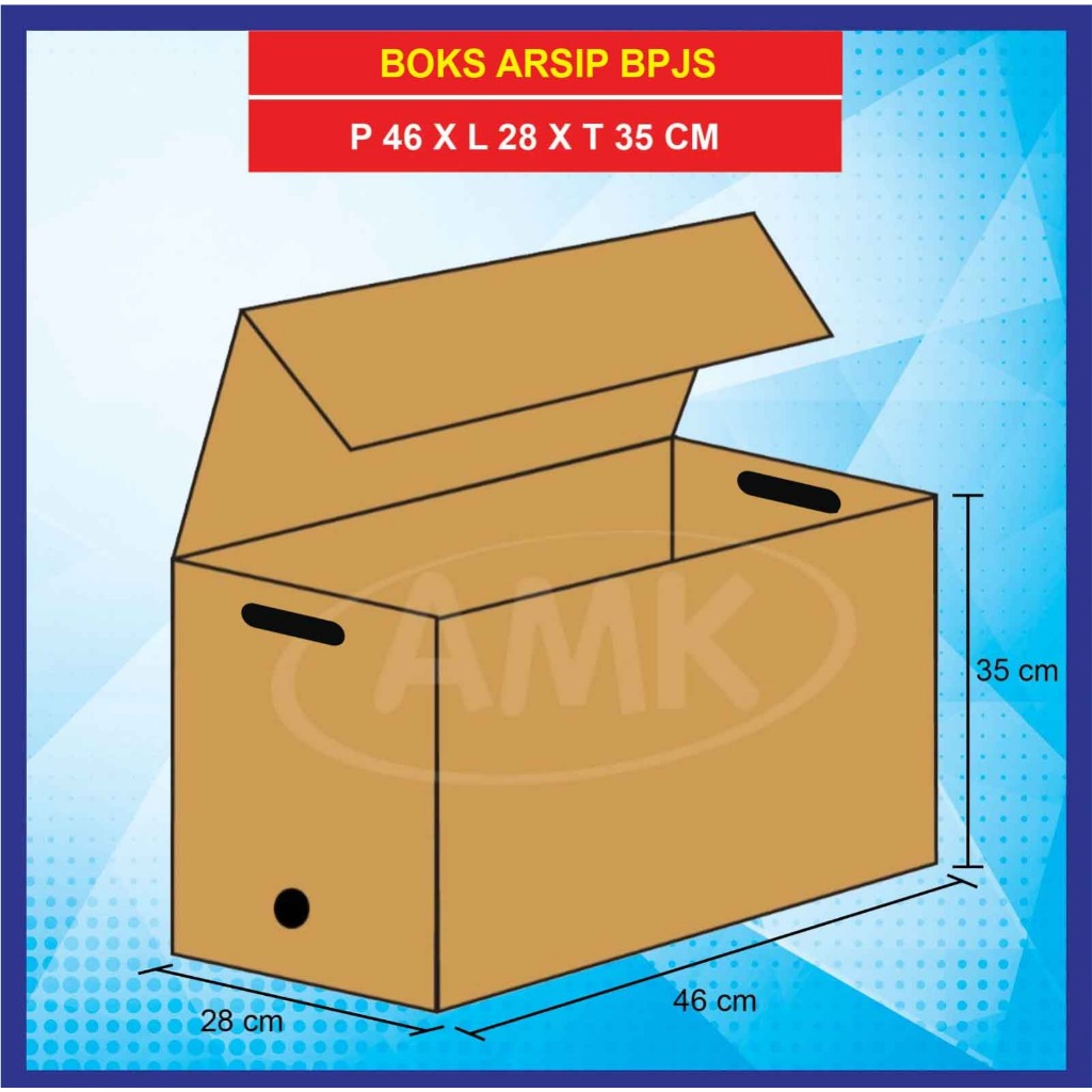 Jual Kardus Arsip / Box File / Boks Arsip BPJS (Ukuran 46 x 28 x 35) cm ...