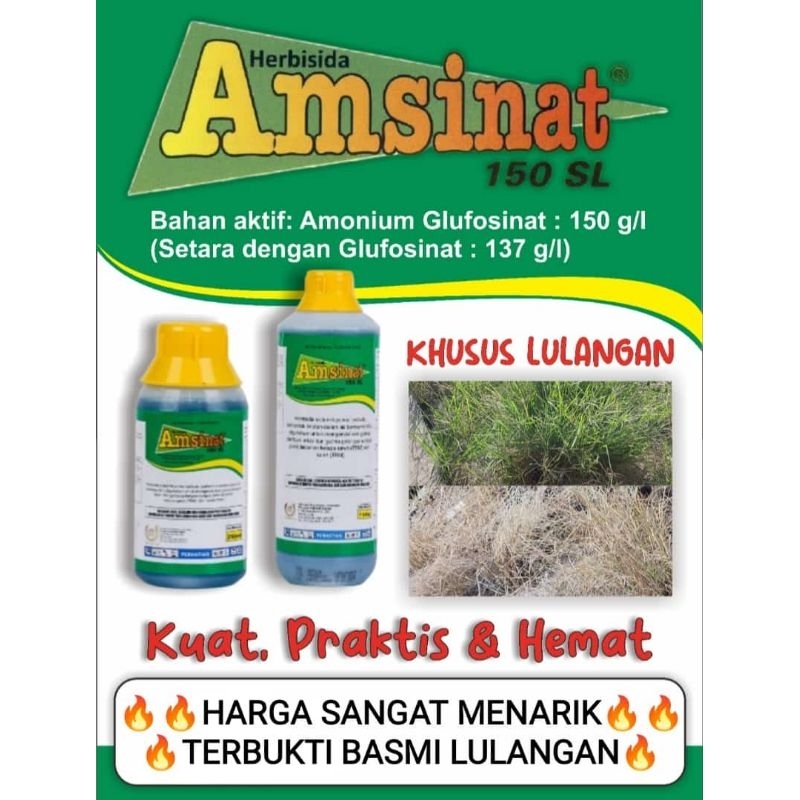 Jual HERBISIDA AMSINAT 150SL Kemasan 1L/ Obat rumput | Shopee Indonesia