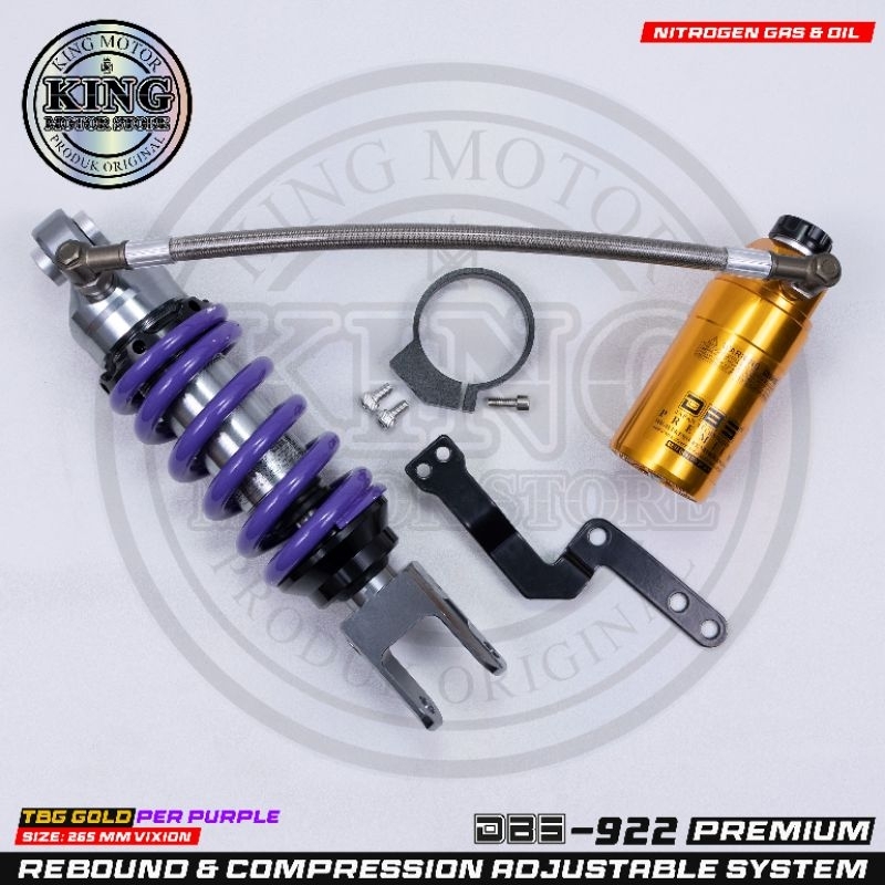 Jual DBS monoshock tabung pisah 922 Premium series 265 mm Vixion - R15 - MT15 - XSR155 - Xabre ...