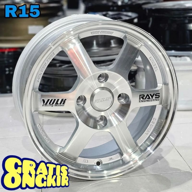 Jual velg mobil ring 15 TE37 FLOW FORMING PCD 4X114,3 velg racing mobil ...