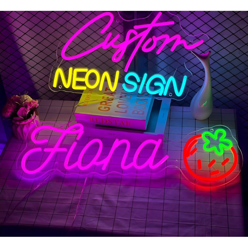 Jual Neon Flex Custom Nama/Logo Sesuai dengan desain anda sendiri ...