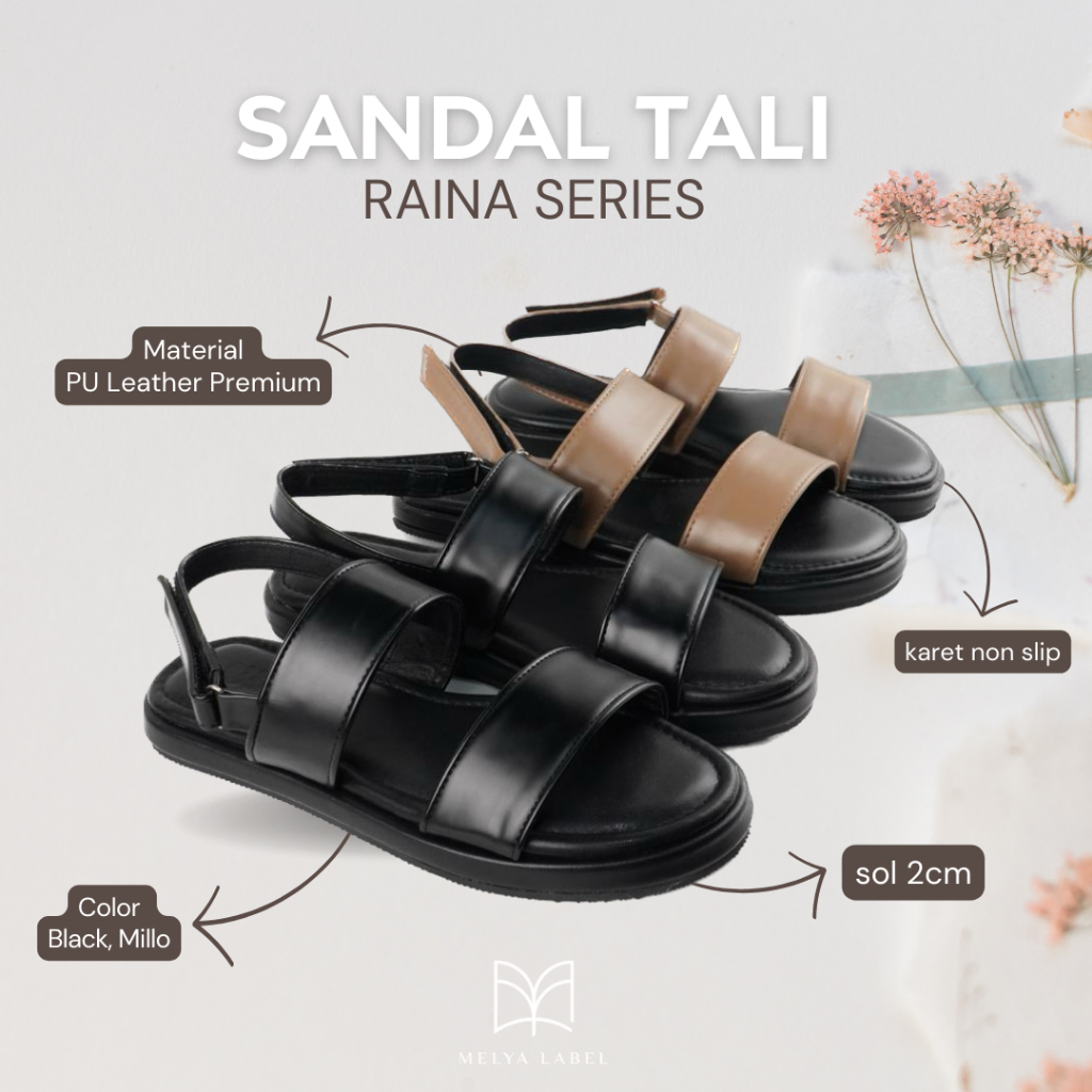 Jual Sandal Tali, RAINA , Melya Label, Sandal yang nyaman digunakan ...