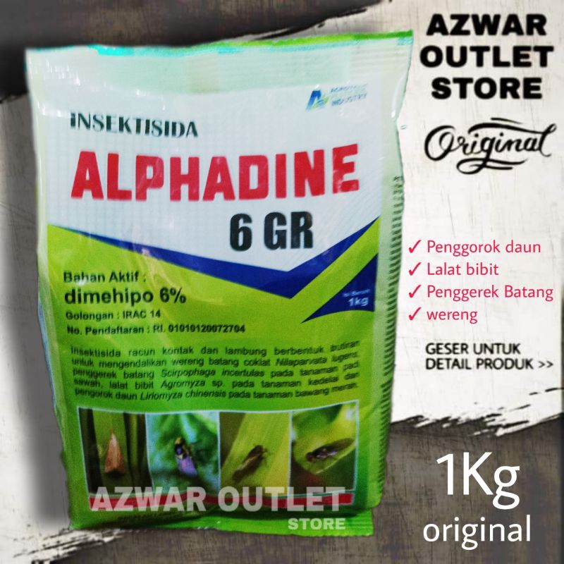 Jual insektisida Alphadine 6GR 1kg | racun tabur untuk tanaman | Shopee ...