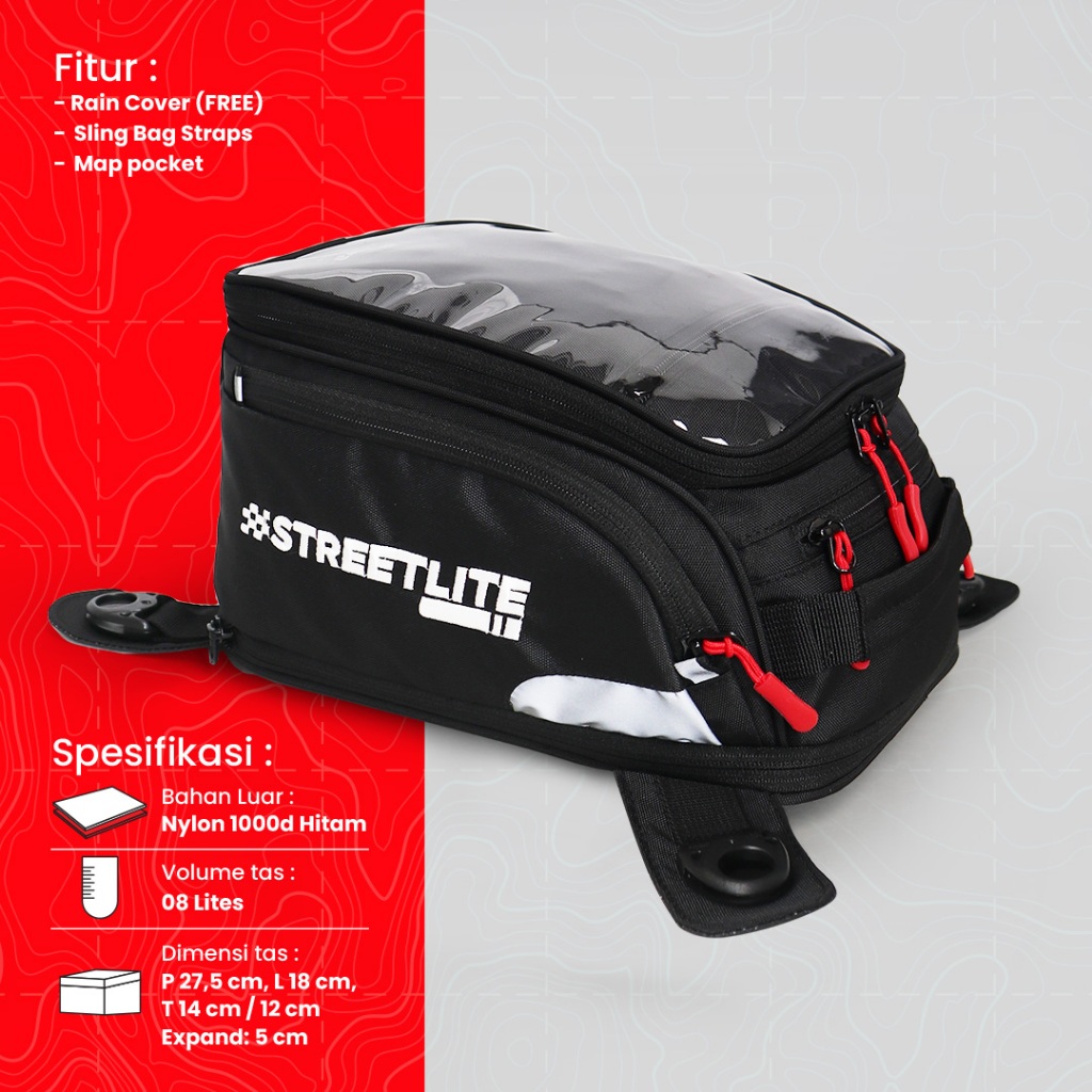 Jual Tas Motor Street Lite Tank Bag Trail Adventure Touring Tangki ...
