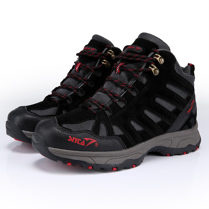 Jual Sepatu Gunung SNTA 487 Black Red Original Mid Series Hiking ...