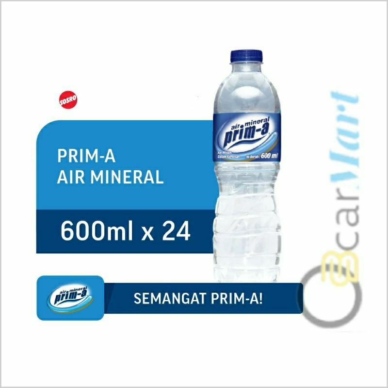 Jual Air Mineral PRIMA 600ml 1 Dus Prim-A dari SOSRO | Shopee Indonesia