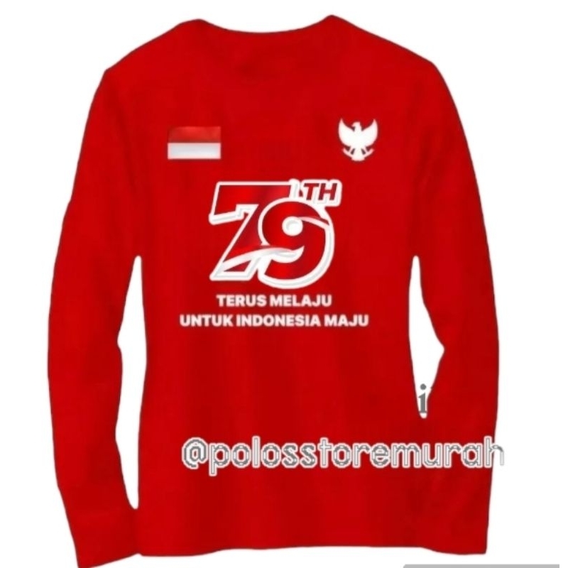 Jual KAOS DISTRO HUT RI KE 79 TAHUN INDONESIA MODEL TERBARU LENGAN PANJANG | Shopee Indonesia