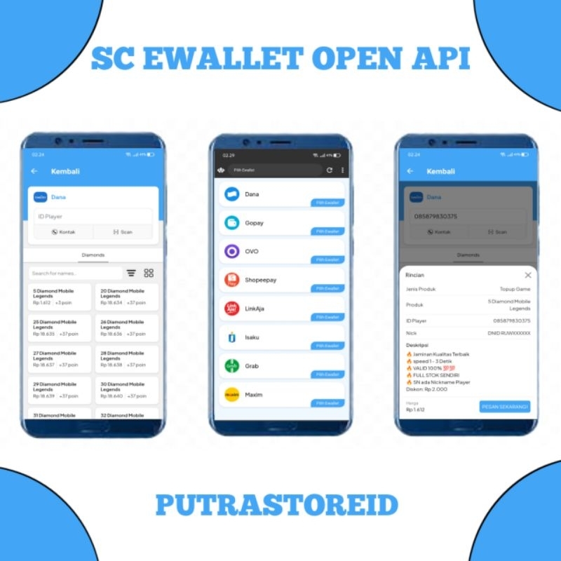 Jual Script html bukaolshop otomatis ewallet | Shopee Indonesia