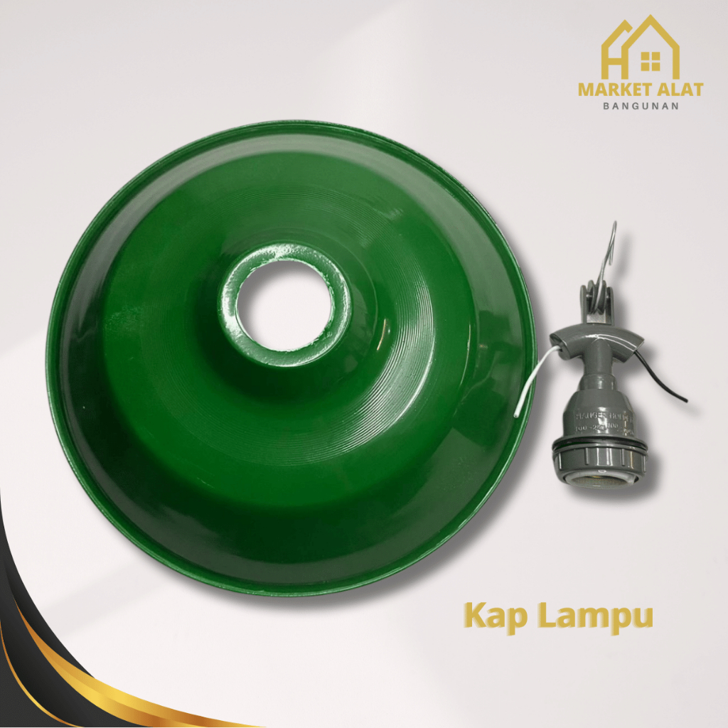Jual Kap Lampu 1 Set Jalan WD Hijau + Fitting Gantung E27 / Lampu Tiang | Shopee Indonesia