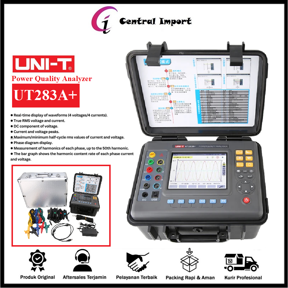 Jual UNI-T UT283A + 3 Fase Penganalisis Kualitas Daya Harmonik UT283A ...