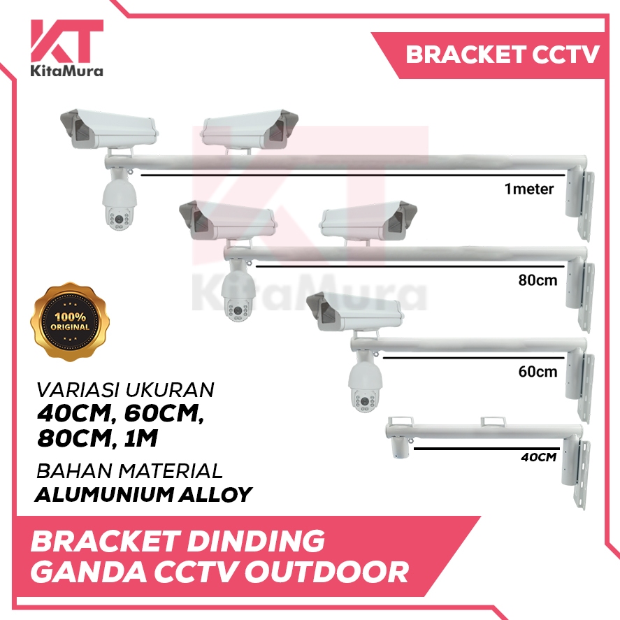 Jual Bracket Ganda CCTV Dinding Outdoor GD-122 40CM,60CM,80CM,1Meter ...