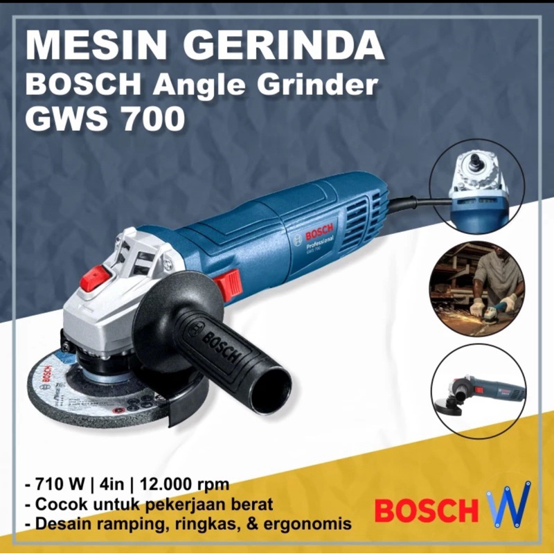 Jual Gerinda BOSCH GWS 700 4" / Mesin Gerinda Tangan 4Inch Bosch GWS700 ...