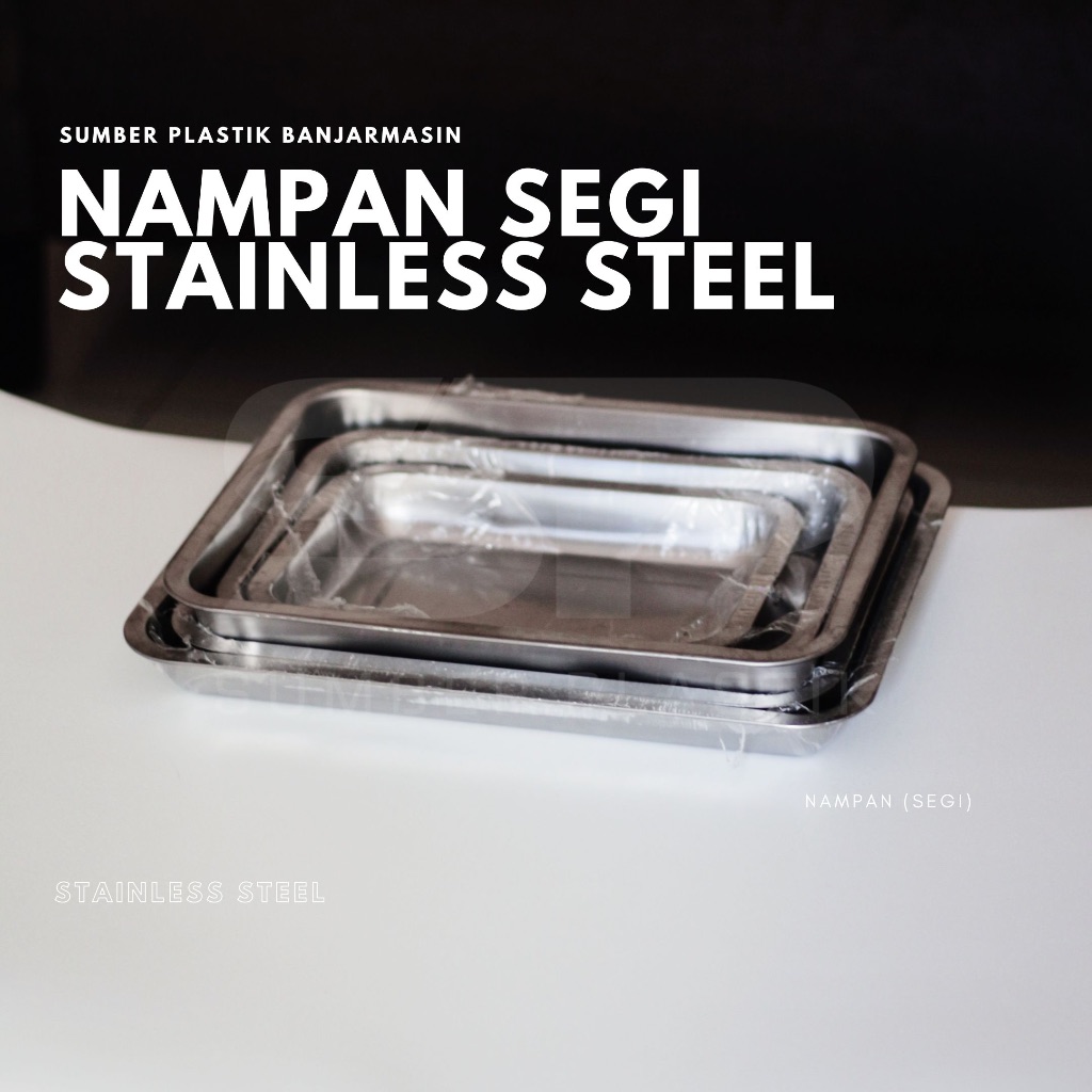 Jual Nampan Segi Stainless Steel Persegi Baki Baking Bake Tray Loyang ...