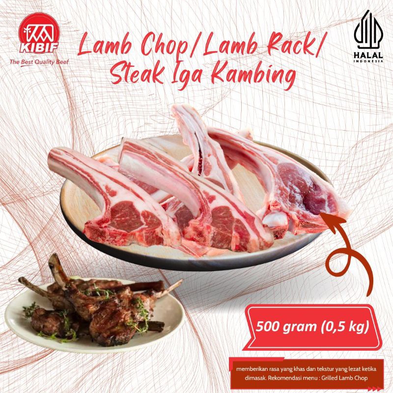 Jual Lamb Chop / Lamb Rack / Steak Iga Kambing 500gr | Shopee Indonesia