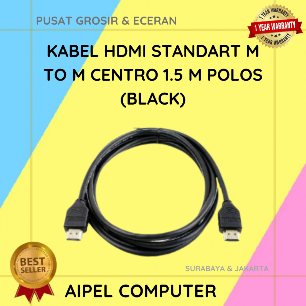 Jual POLOS155 | KABEL HDTV STANDART MALE TO MALE CENTROO 1.5 M OD 5.5 ...