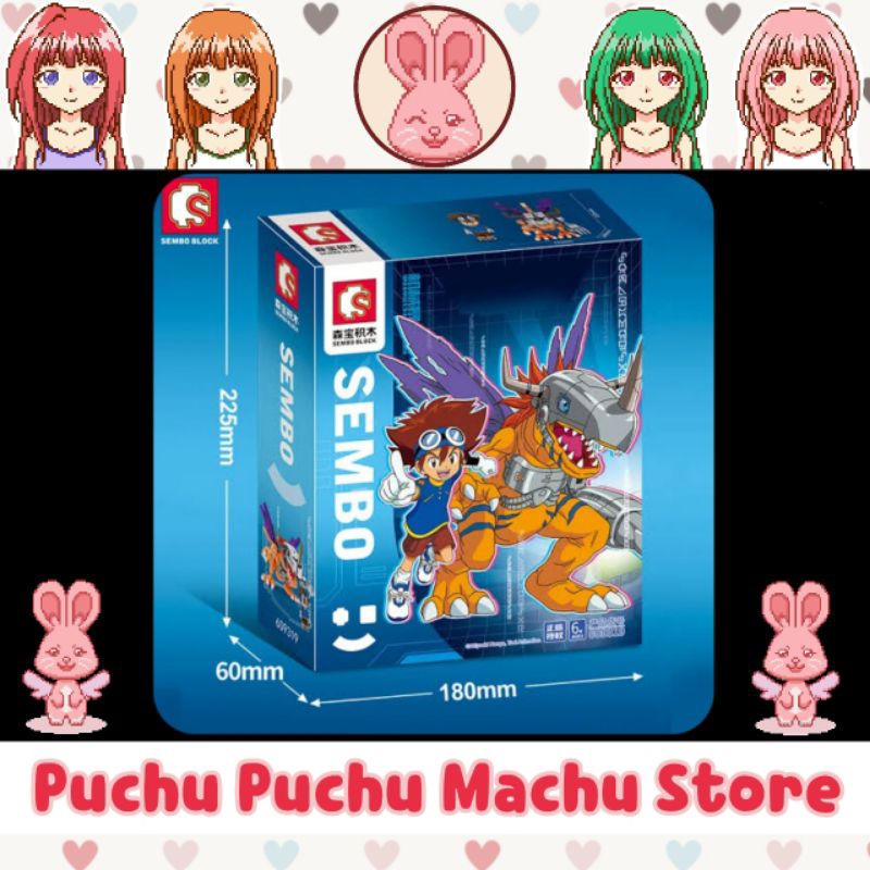 Jual SEMBO BLOCK Karakter METALGREYMON Digimon Adventure Brick Balok ...