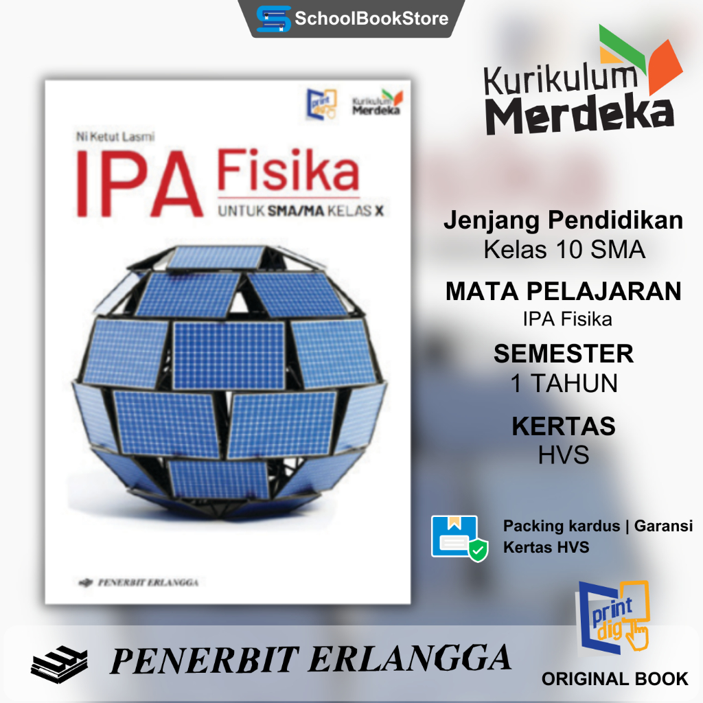Jual BUKU PAKET SISWA IPA FISIKA SMA KELAS 10 X KURIKULUM MERDEKA TERBARU Buku sekolah mata ...