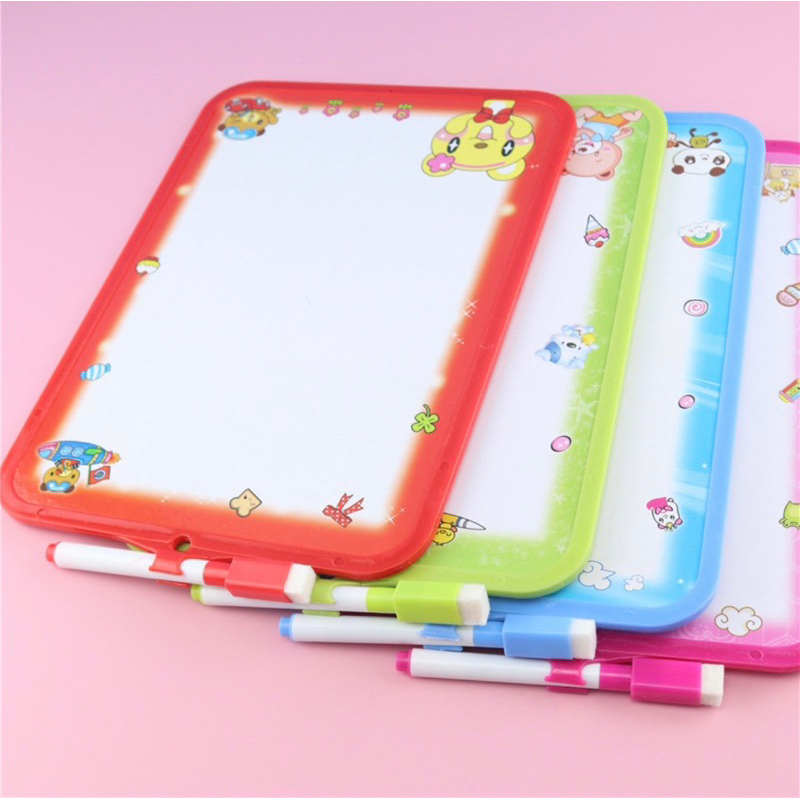 Jual HM - Papan Tulis Mini 19x26cm / White Board Wipe and Clean Free ...